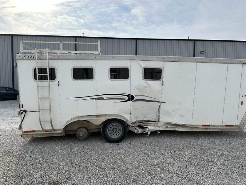 Salvage 2003 Exiss Aluminum Horse Trailer | X2 BUILDERS