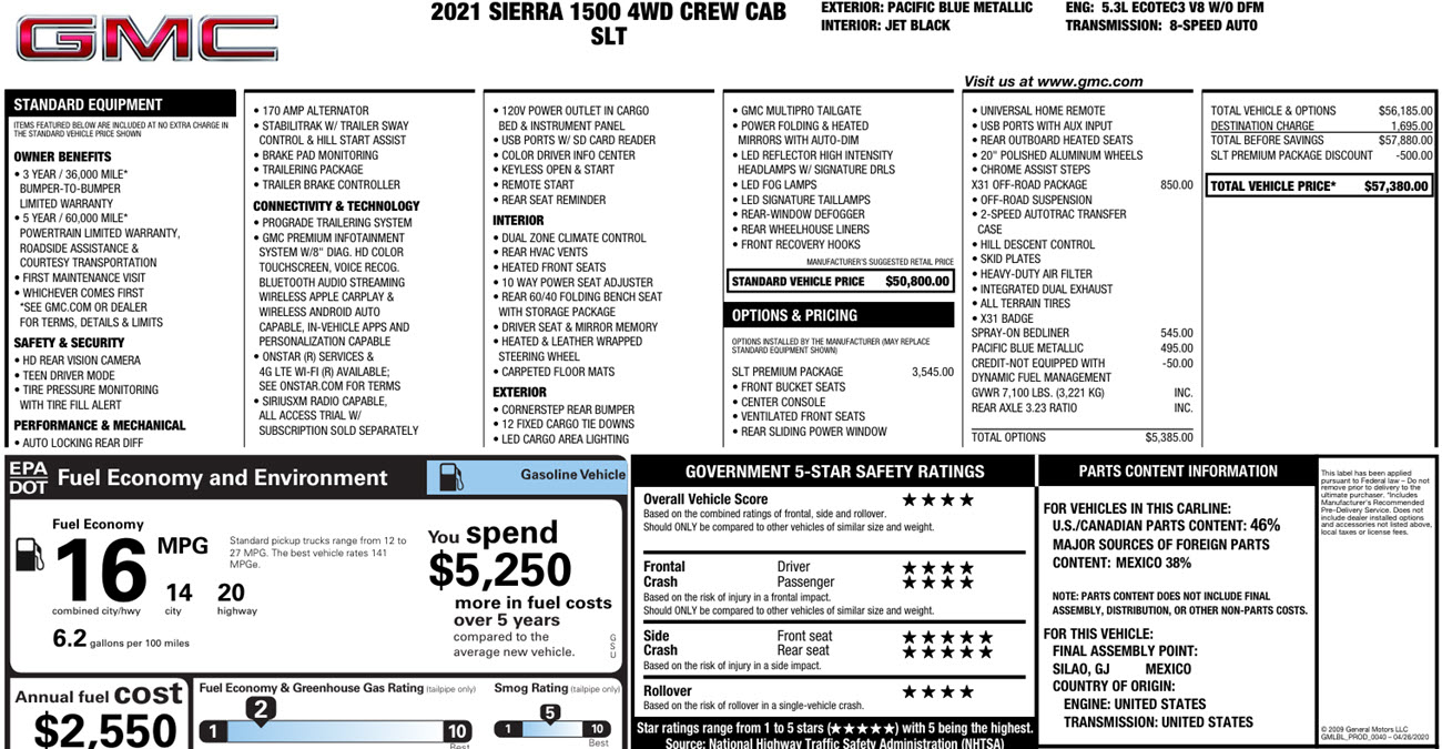 Salvage 2021 GMC Sierra K1500 SLT X31 4x4 | X2 BUILDERS